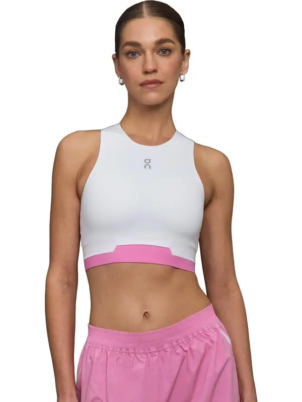 On Train 2-in-1 Crop Top - White | Raspberry